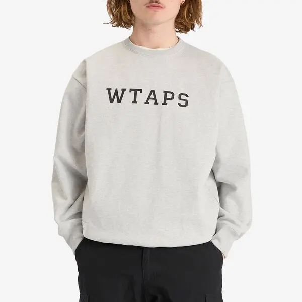 Wtaps Academy Logo Sweatshirt - Ash Gray | Editorialist